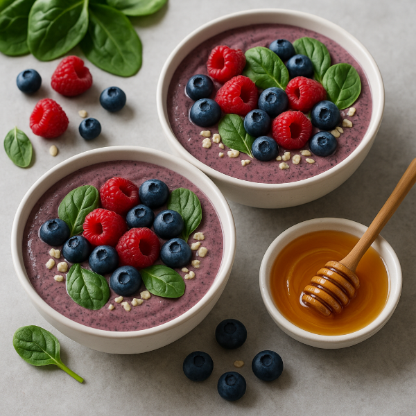 Manuka Berry & Spinach Smoothie Bowl - Best Manuka Honey - New Zealand
