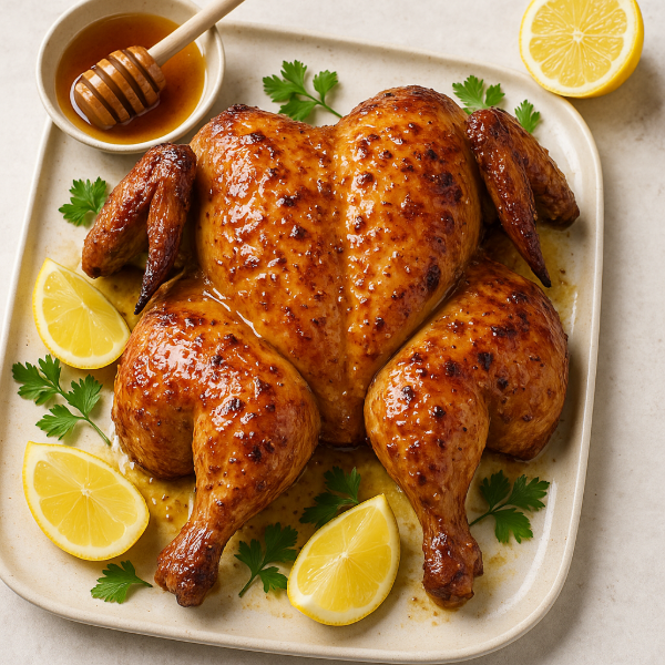 Manuka Honey & Citrus Roast Chicken with Garlic‑Thyme Glaze - Best ...